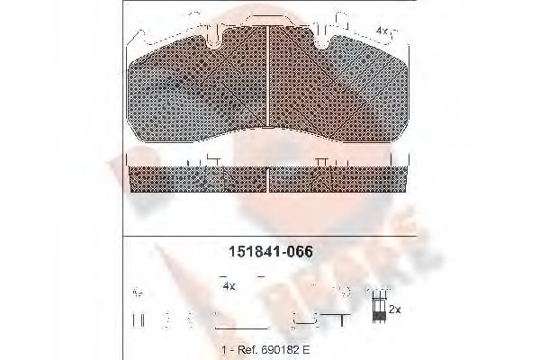 21496551,VOLVO 21496551 Brake Pad Set, disc brake for VOLVO