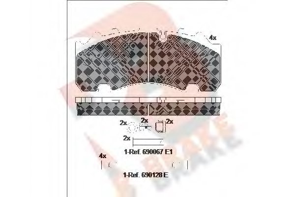 0980108170,BPW 0980108170 Brake Pad Set, disc brake for BPW