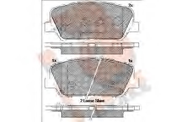 58101A7A20,KIA 58101A7A20 Brake Pad Set, disc brake for KIA