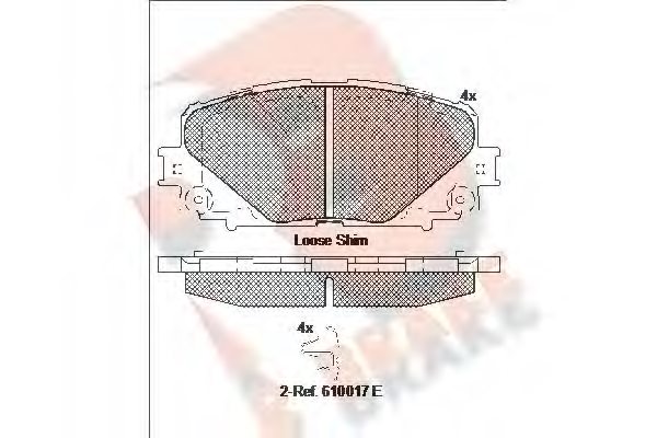 044650D130,TOYOT 04465-0D130 Brake Pad Set, disc brake for TOYOT
