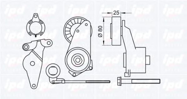 1022006970,MERCE 1022006970 Belt Tensioner, v-ribbed belt for MERCE