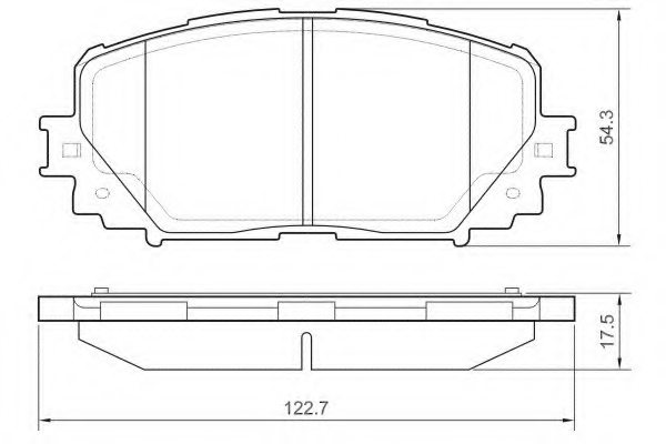 0446552240,TOYOT 04465-52240 Brake Pad Set, disc brake for TOYOT