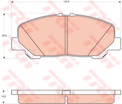 0446528520,TOYOT 04465-28520 Brake Pad Set, disc brake for TOYOT