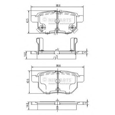0446602210,TOYOT 04466-02210 Brake Pad Set, disc brake for TOYOT