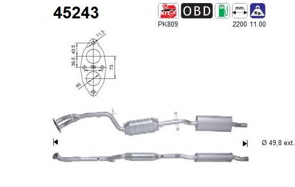 18307525551,BMW 18307525551 Catalytic Converter for BMW