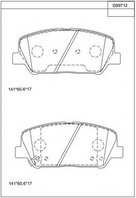581012TA20,KIA 58101-2TA20 Brake Pad Set, disc brake for KIA