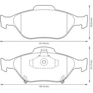 044650D050,TOYOT 04465-0D050 Brake Pad Set, disc brake for TOYOT