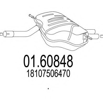 18107506470,BMW 18 10 7 506 470 End Silencer for BMW