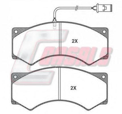 1903486,IVECO 1903486 Brake Pad Set, disc brake for IVECO
