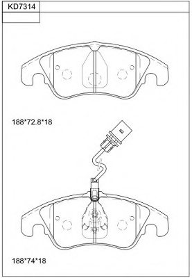 4G0698151D,AUDI 4G0698151D Brake Pad Set, disc brake for AUDI