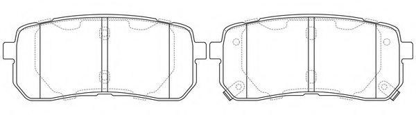583024HA50,HYUNDAI 58302-4HA50 Brake Pad Set, disc brake for HYUNDAI