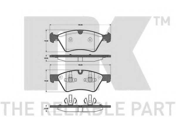1644200820,MERCE 164 420 08 20 Brake Pad Set, disc brake for MERCE