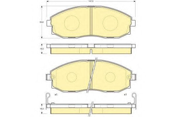 581014FA00,HYUNDAI 58101-4FA00 Brake Pad Set, disc brake for HYUNDAI