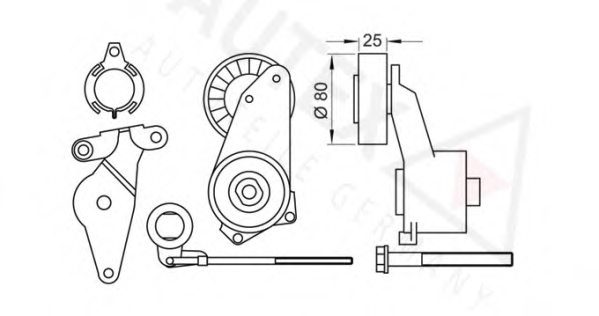 1022006970,MERCE 1022006970 Belt Tensioner, v-ribbed belt for MERCE