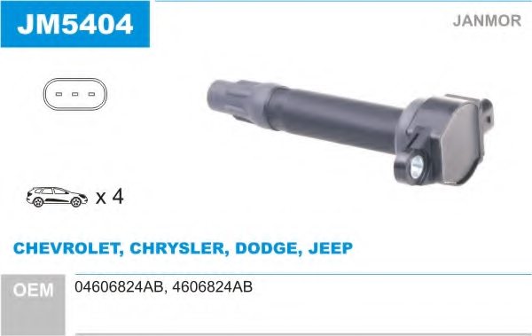 04606824AB,JEEP 04606824AB Ignition Coil for JEEP