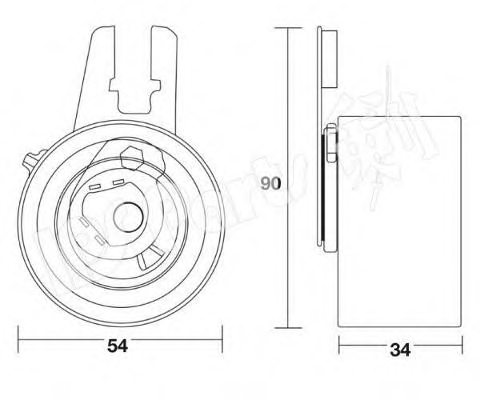243224X000,KIA 24322-4X000 Tensioner, timing belt for KIA