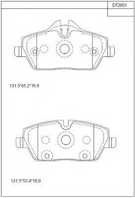 34106863292,MINI 34106863292 Brake Pad Set, disc brake for MINI
