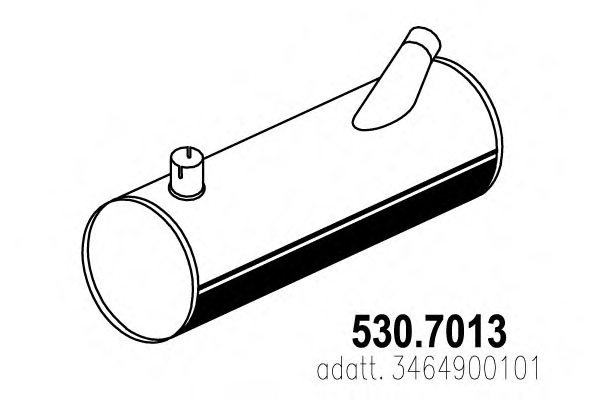 3464900101,MERCE 3464900101 Middle-/End Silencer for MERCE