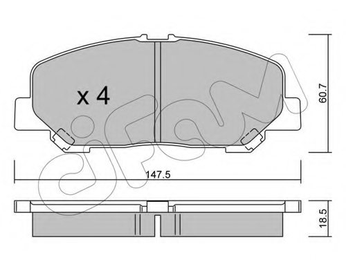 0446528520,TOYOT 04465-28520 Brake Pad Set, disc brake for TOYOT