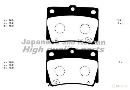 4605A783,MITSUBISHI 4605A783 Brake Pad Set, disc brake for MITSUBISHI