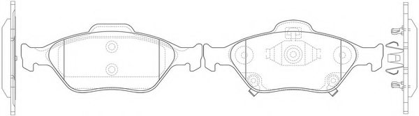 044650D050,TOYOT 04465-0D050 Brake Pad Set, disc brake for TOYOT