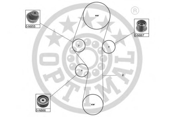 11317621021,BMW 11 31 7 621 021 Timing Belt Kit for BMW