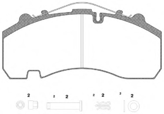 0980108170,BPW 0980108170 Brake Pad Set, disc brake for BPW