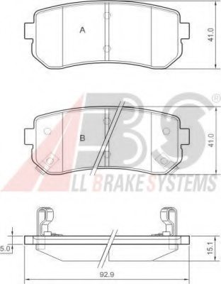 583023SA20,HYUNDAI 583023SA20 Brake Pad Set, disc brake for HYUNDAI