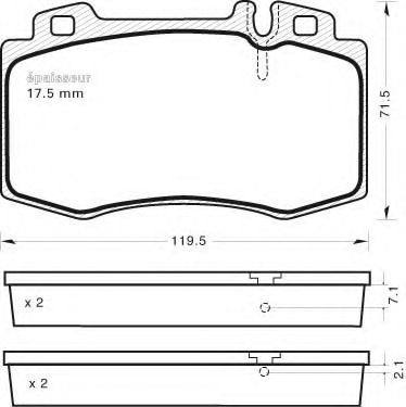 0044209020,MERCE 004 420 90 20 Brake Pad Set, disc brake for MERCE