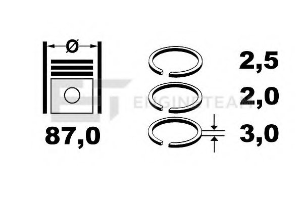 2304027960,HYUNDAI 23040-27960 Piston Ring Kit for HYUNDAI
