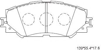 0446542160,TOYOT 04465-42160 Brake Pad Set, disc brake for TOYOT