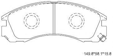 4605A717,MITSUBISHI 4605A717 Brake Pad Set, disc brake for MITSUBISHI