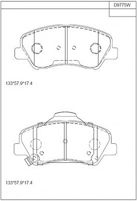 581011RA01,KIA 58101-1RA01 Brake Pad Set, disc brake for KIA