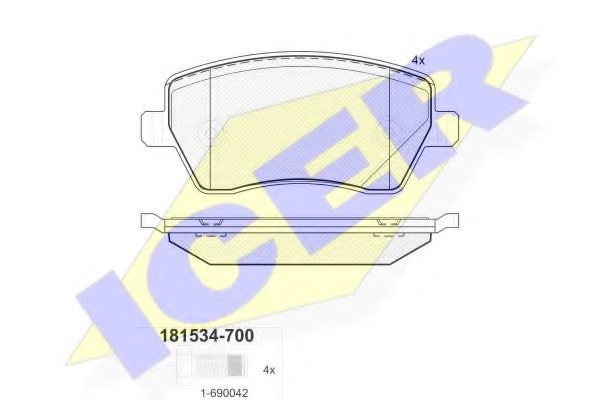 410608481R,RENAU 410608481R Brake Pad Set, disc brake for RENAU
