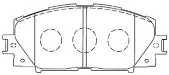 04465B1350,TOYOT 04465-B1350 Brake Pad Set, disc brake for TOYOT