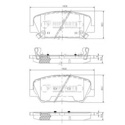 581012MA00,HYUNDAI 581012MA00 Brake Pad Set, disc brake for HYUNDAI