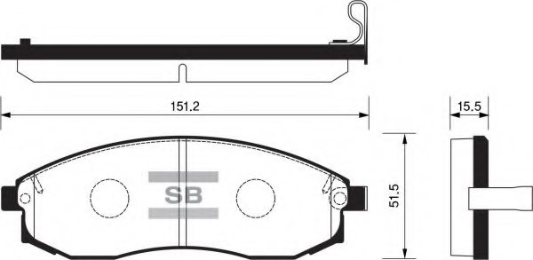410601E090,NISSA 41060-1E090 Brake Pad Set, disc brake for NISSA