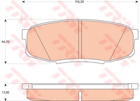 044660C010,TOYOT 04466-0C010 Brake Pad Set, disc brake for TOYOT