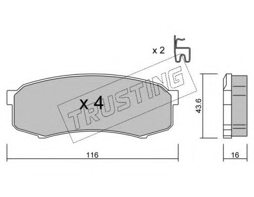 0446660140,TOYOT 0446660140 Brake Pad Set, disc brake for TOYOT