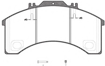 1906191,IVECO 1906191 Brake Pad Set, disc brake for IVECO