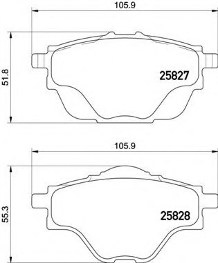 1609000980,PEUGE 1609000980 Brake Pad Set, disc brake for PEUGE