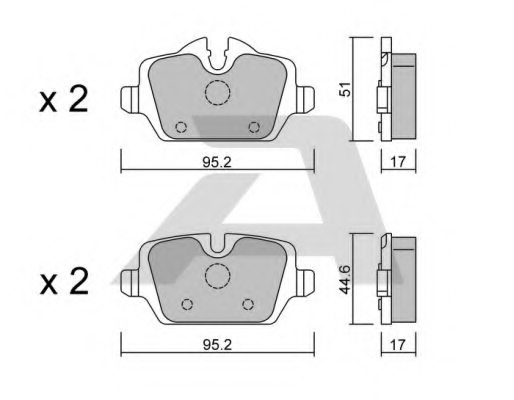 34219808172,MINI 34219808172 Brake Pad Set, disc brake for MINI
