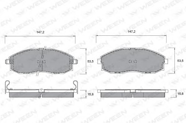 581014FA00,HYUNDAI 58101-4FA00 Brake Pad Set, disc brake for HYUNDAI