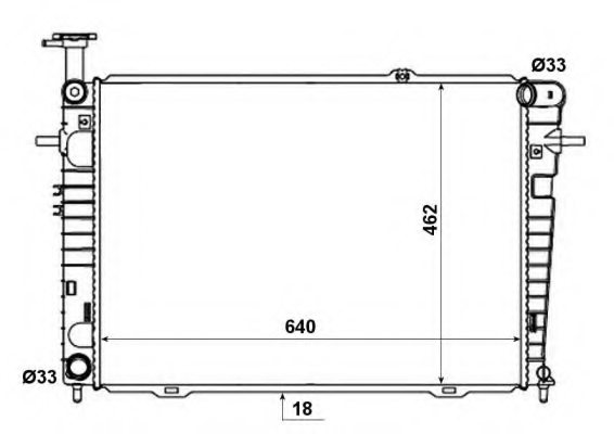253102E150,HYUNDAI 253102E150 Radiator, engine cooling for HYUNDAI