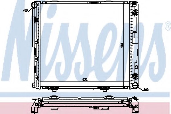 1245009803,MERCE 1245009803 Radiator, engine cooling for MERCE