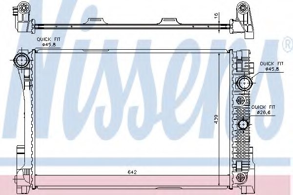 2045004303,MERCE 2045004303 Radiator, engine cooling for MERCE