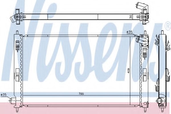 1350A309,MITSUBISHI 1350A309 Radiator, engine cooling for MITSUBISHI