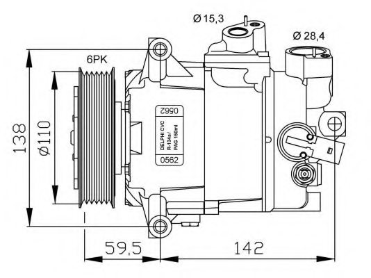 1K0820803N,VW 1K0820803N Compressor, air conditioning for VW