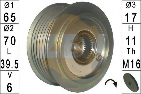 06E903119R,AUDI 06E 903 119 R Alternator Freewheel Clutch for AUDI