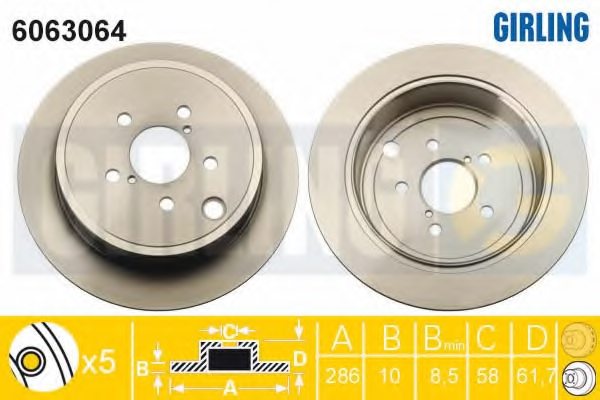 26700FG000,SUBAR 26700FG000 Brake Disc for SUBAR